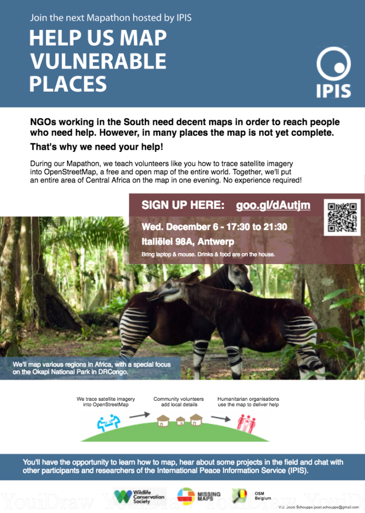 New Mapathon with special focus on DRC National Parks at IPIS - IPIS